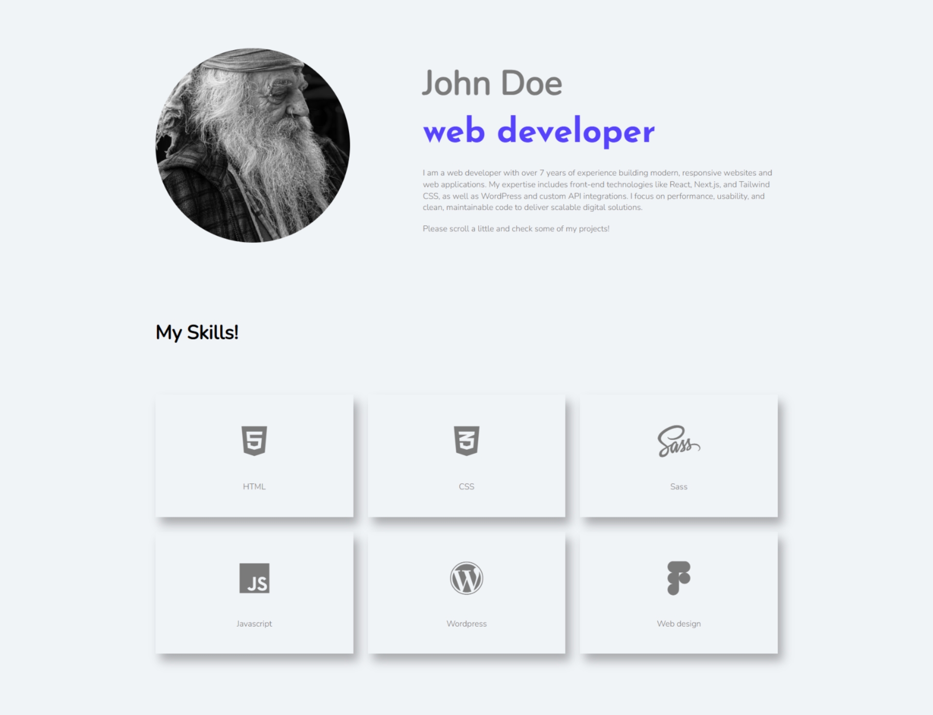 Portfolio website HTML & CSS - Brilex 007